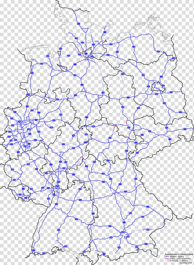 Bundesstraße Autobahnen in Deutschland Germany Map, map transparent ...