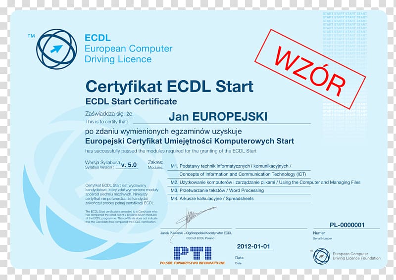 ECDL – European Computer Driving Licence
