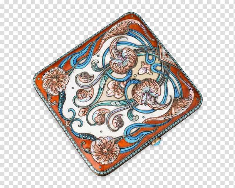 Objet d\'art Vitreous enamel Cigarette case Champlevé Antique ...