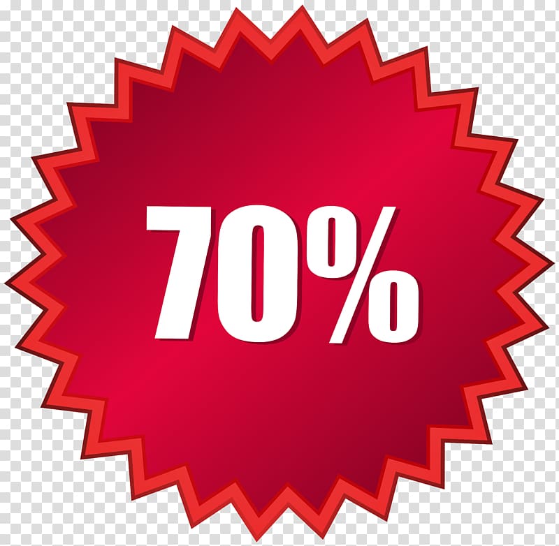 70 Signage 70 Off Sale Label Transparent Background PNG Clipart