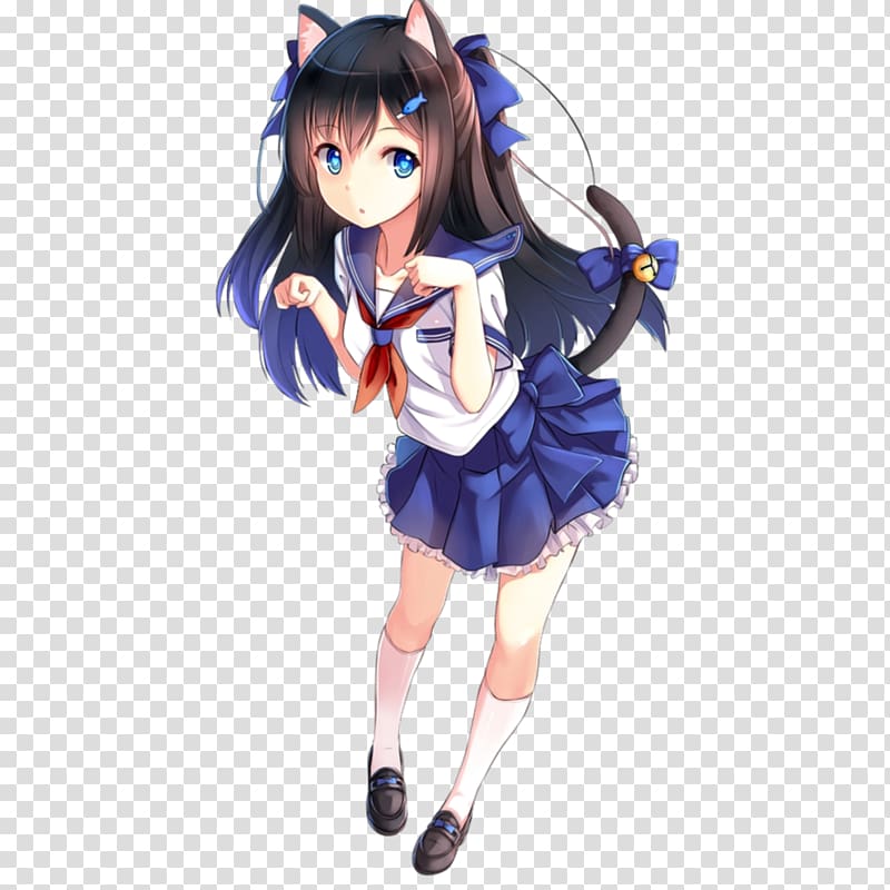 Catgirl Anime Lolicon, anime girl transparent background PNG clipart ...