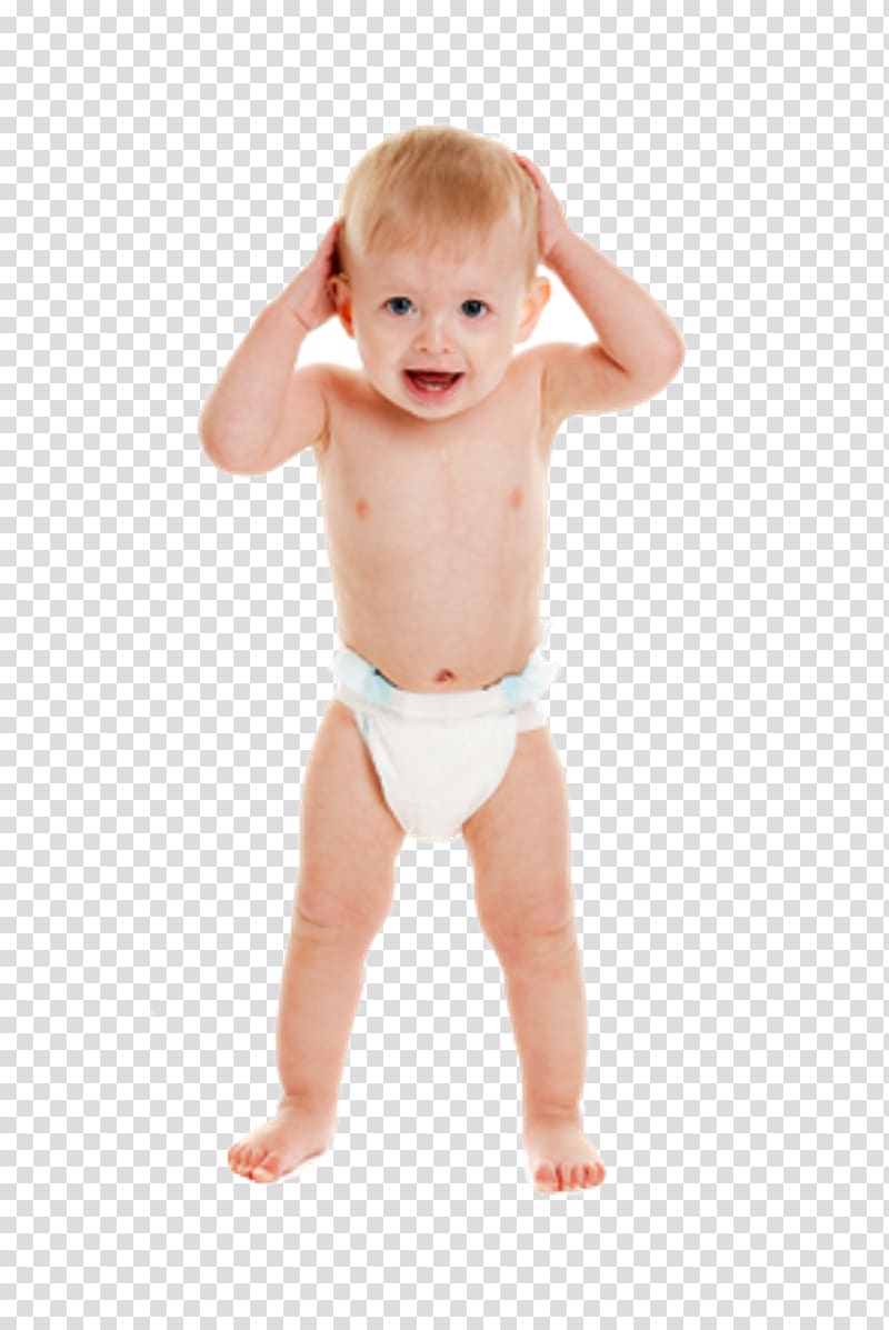 Baby standing while touching his head, Infant Diaper Childbirth Toddler ...