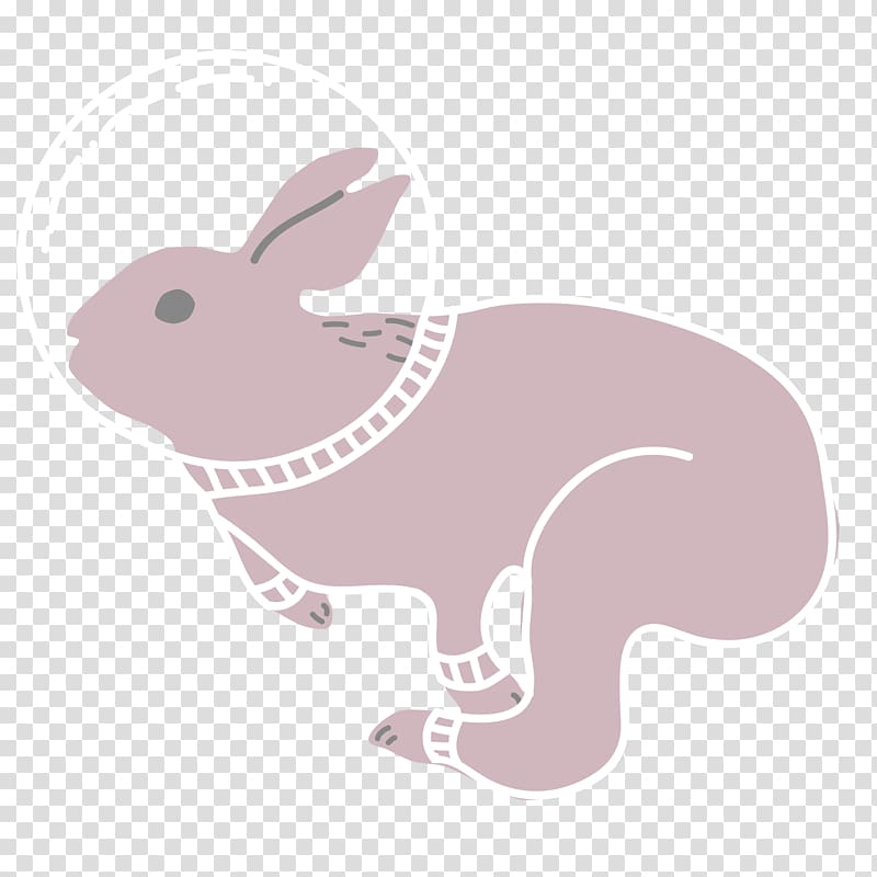 Domestic rabbit Easter Bunny Hare Cartoon, Bare purple pink bunny ...