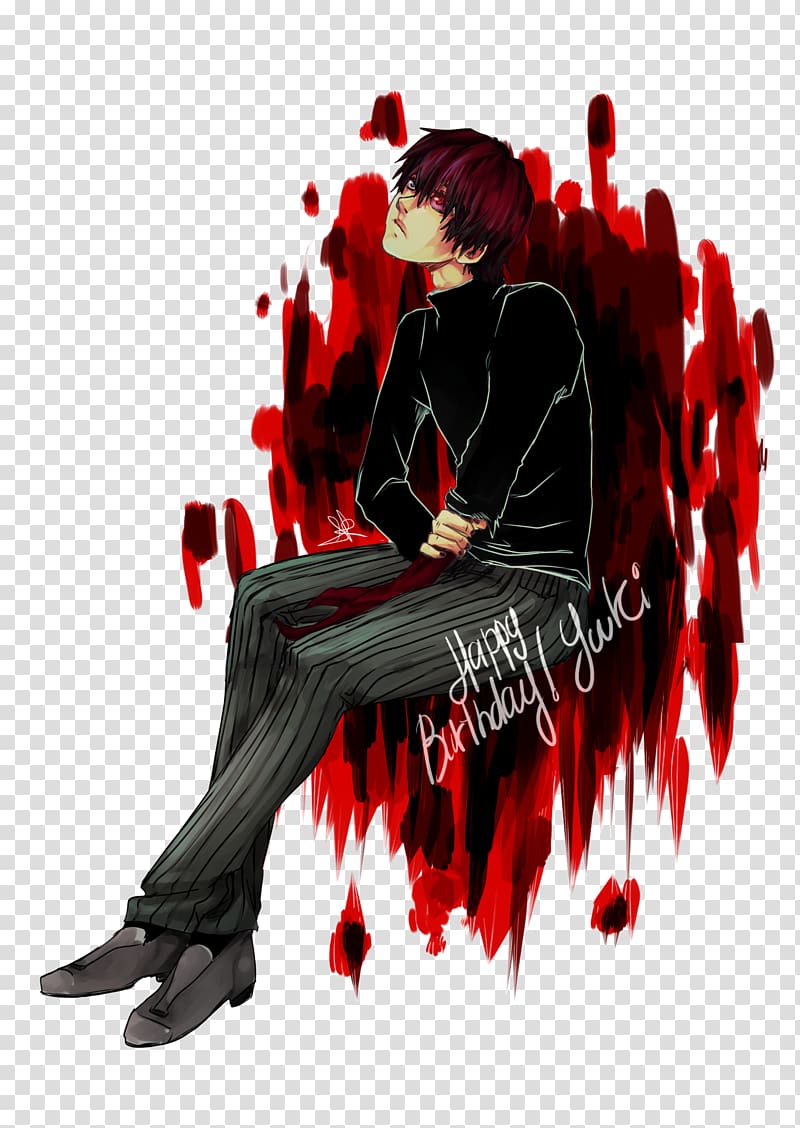 Red hair Ken Kaneki Black hair, tokyo ghoul transparent background PNG ...