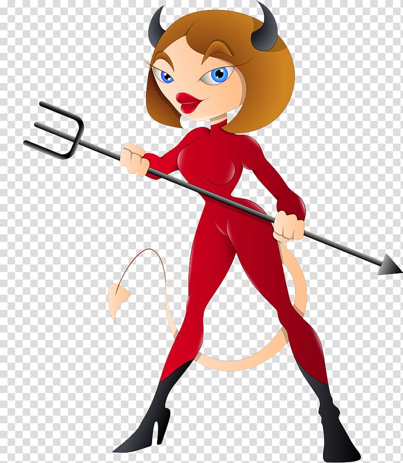 Devil , female illustrator transparent background PNG clipart | HiClipart