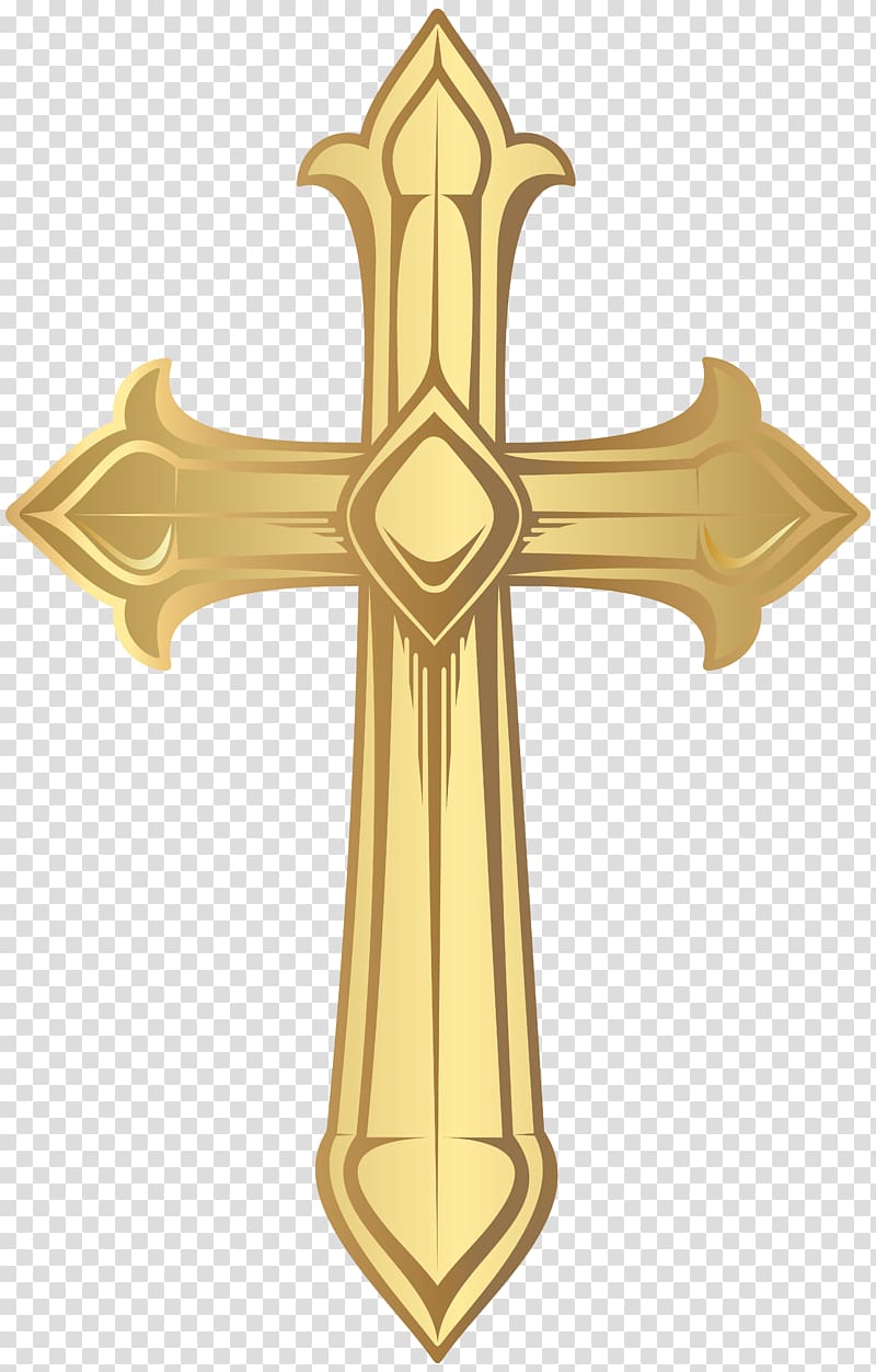 Gold Cross Illustration Cross Cross Transparent Background PNG