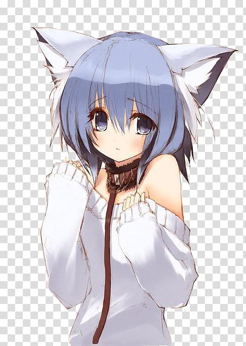 Catgirl Anime Manga Hello Kitty, neko transparent background PNG ...