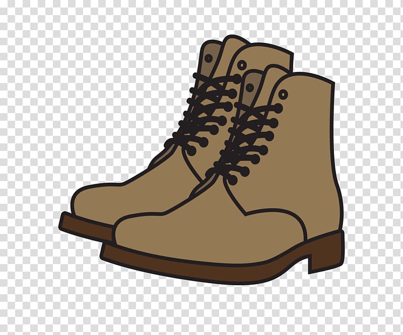 Boot Animation Drawing Shoe, Men\'s warm brown boots transparent ...