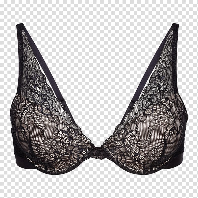 Bra Lingerie Black M, push up transparent background PNG clipart ...
