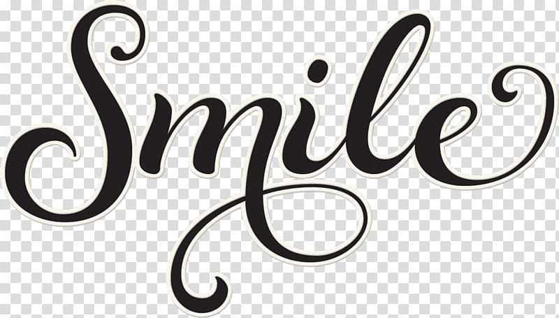 Cursive Word Handwriting Smile Word Transparent Background PNG 