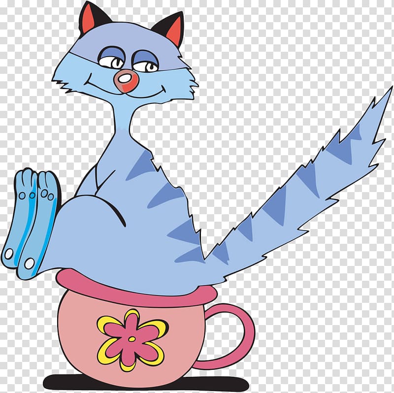 Cat Urination Cartoon , A kitten sitting on a jar transparent ...