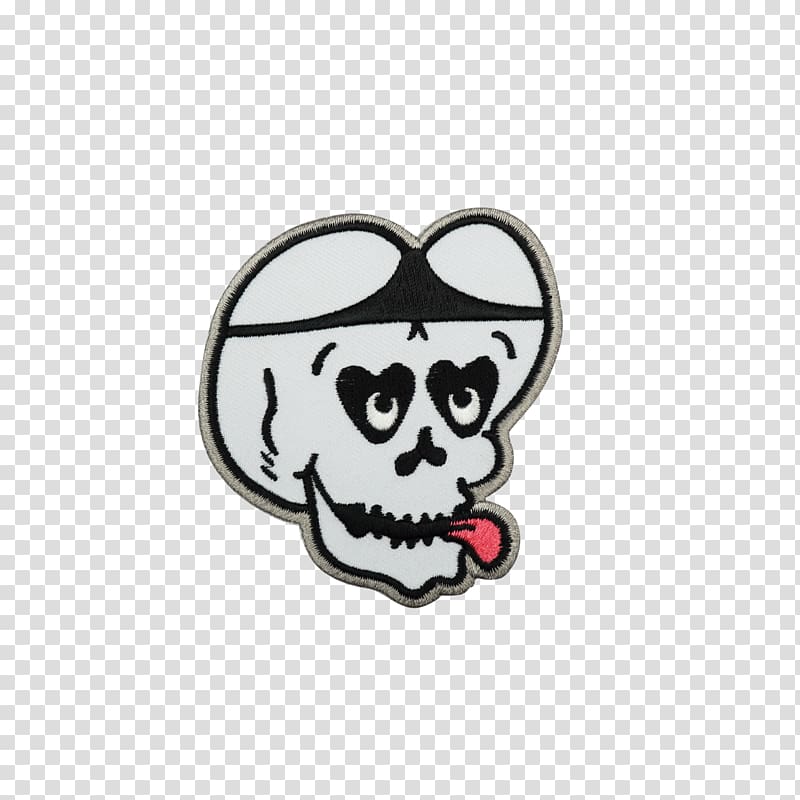 Embroidered patch Embroidery Lapel pin Bone Skull, Embroidered Patch ...