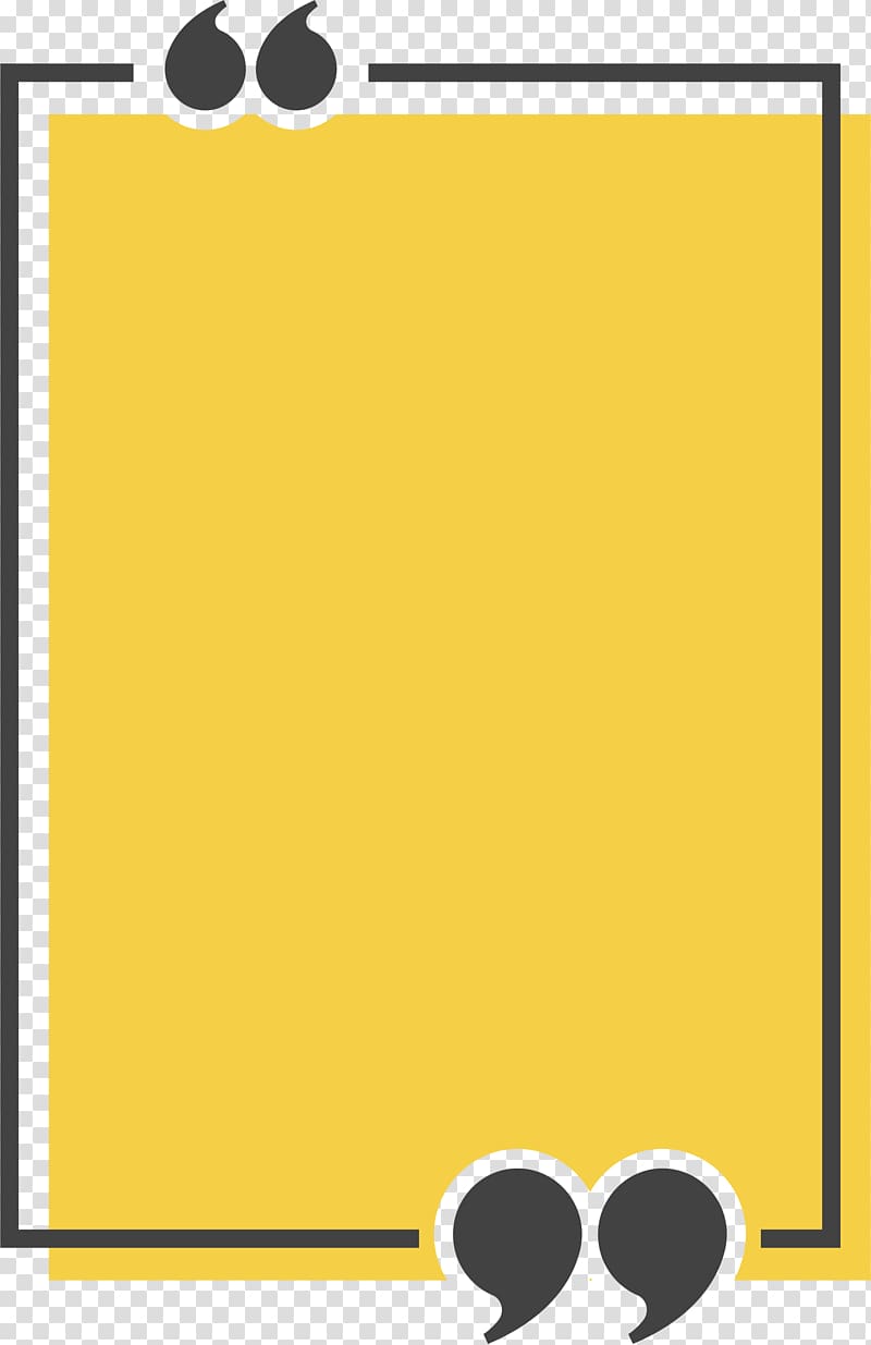 Congee Text Box Quotation Icon Yellow Rectangle Title Box Yellow And 