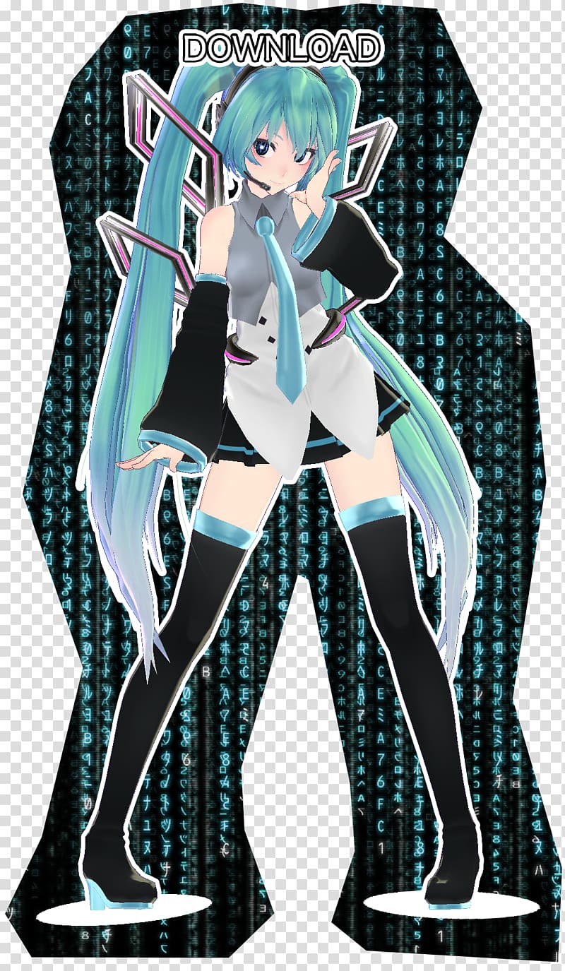 Hatsune Miku MikuMikuDance ヒビカセ Vocaloid, hatsune miku transparent ...