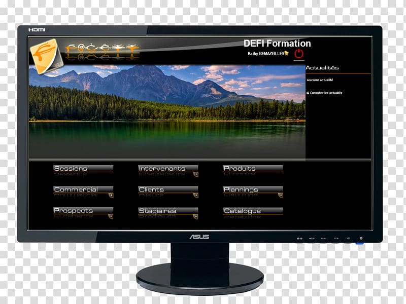 Computer Monitors Dell Asus 华硕 Flat panel display, Computer transparent ...